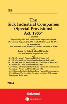 Sick Industrial Companies (Special Provisions) Act, 1985 along with ...